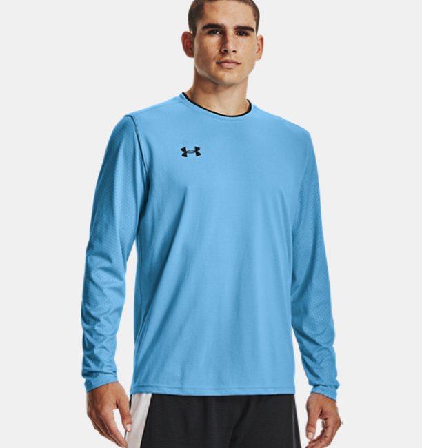 アンダーアーマー メンズ Tシャツ 長袖 ロンT Men's UA Wall Goalkeeper Jersey - Carolina Blue/Black