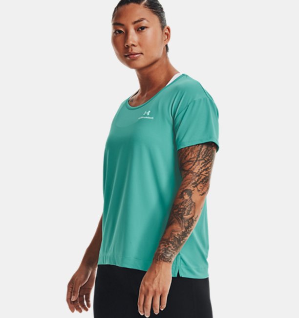 アンダーアーマー レディース Tシャツ Under Armour Women's UA RUSH Energy Core Short Sleeve - Neptune/Sea Mist369
