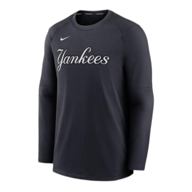 ナイキ メンズ スウェットシャツ Nike Yankees Authentic Pregame Raglan Sweatshirt - Navy