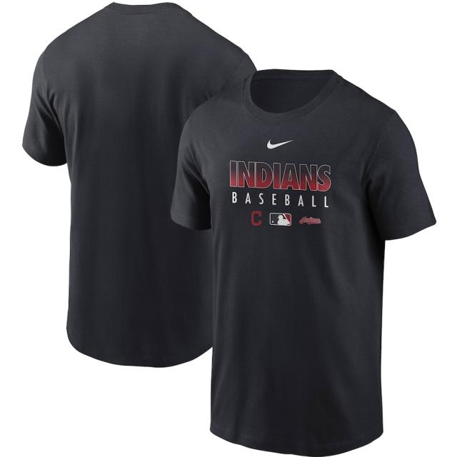 ナイキ メンズ Tシャツ Cleveland Indians Nike Authentic Collection Team Performance T-Shirt 半袖 Navy