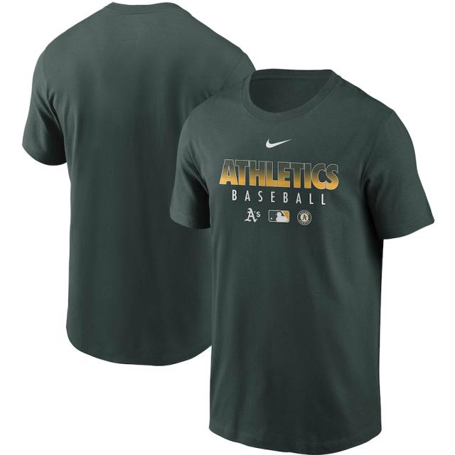 ナイキ メンズ Oakland Athletics Nike Authentic Collection Team Performance T-Shirt Tシャツ 半袖 Green