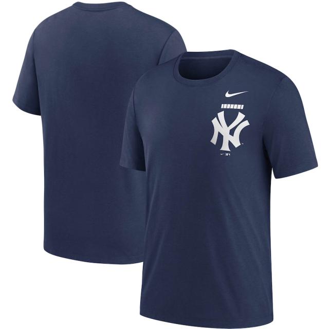 ナイキ メンズ TシャツNew York Yankees Nike Color Bar Tri-Blend T-Shirt 半袖 Navy