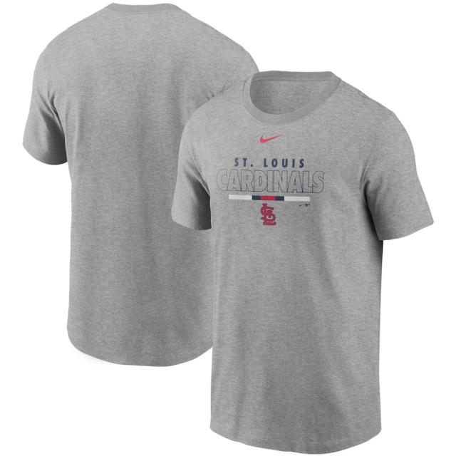 ナイキ メンズ St. Louis Cardinals Nike Color Bar T-Shirt Tシャツ 半袖 Gray