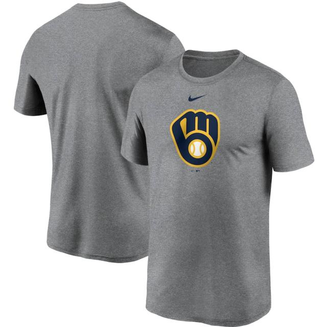 ナイキ メンズ Milwaukee Brewers Nike Team Large Logo Legend Performance T-Shirt Tシャツ 半袖 Gray