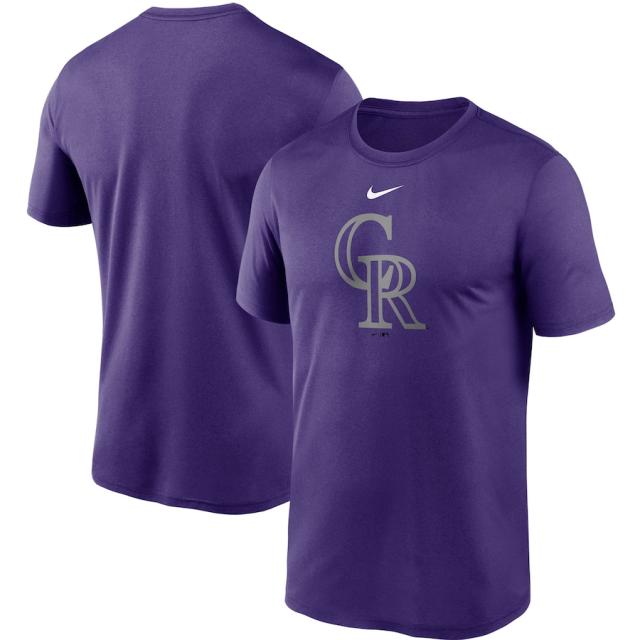 ナイキ メンズ Tシャツ Colorado Rockies Nike Team Large Logo Legend Performance T-Shirt 半袖 Purple