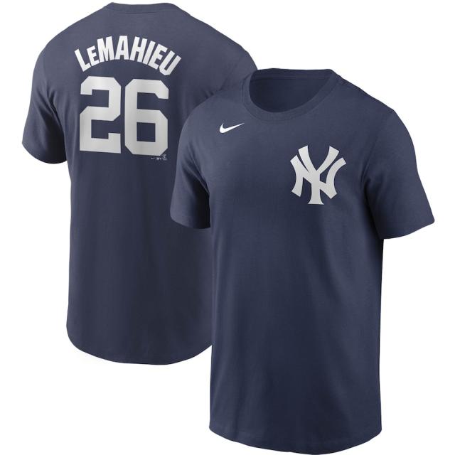 ナイキ メンズ Tシャツ DJ LeMahieu New York Yankees Nike Name & Number T-Shirt 半袖 Navy