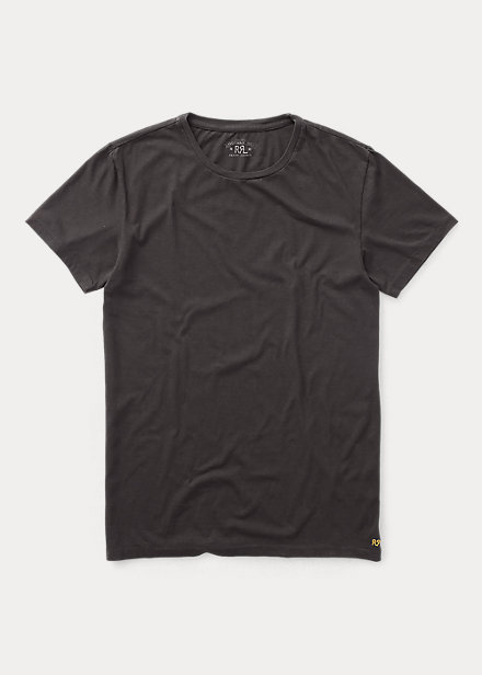 ダブルアールエル メンズ Tシャツ RRL Double RL Cotton Jersey Crewneck T-Shirt 半袖 Faded Black Canvas