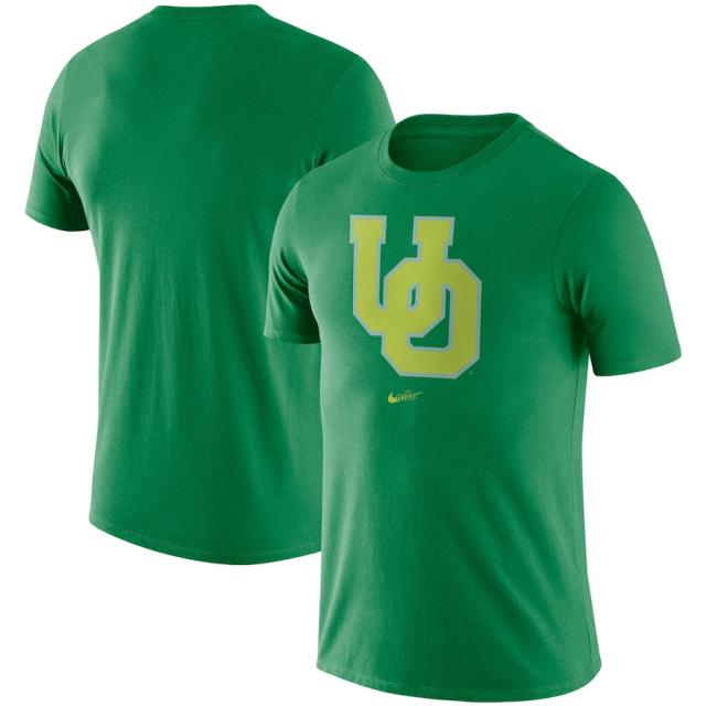 ナイキ メンズ Tシャツ Oregon Ducks Nike Old-School Logo Tri-Blend T-Shirt - Green