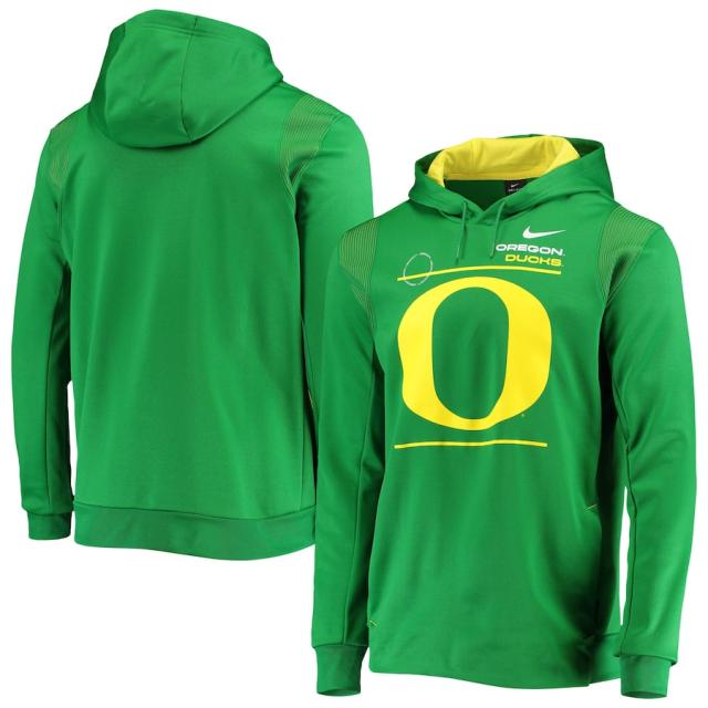 ナイキ メンズ パーカー Oregon Ducks Nike 2021 Team Sideline Performance Pullover Hoodie - Green