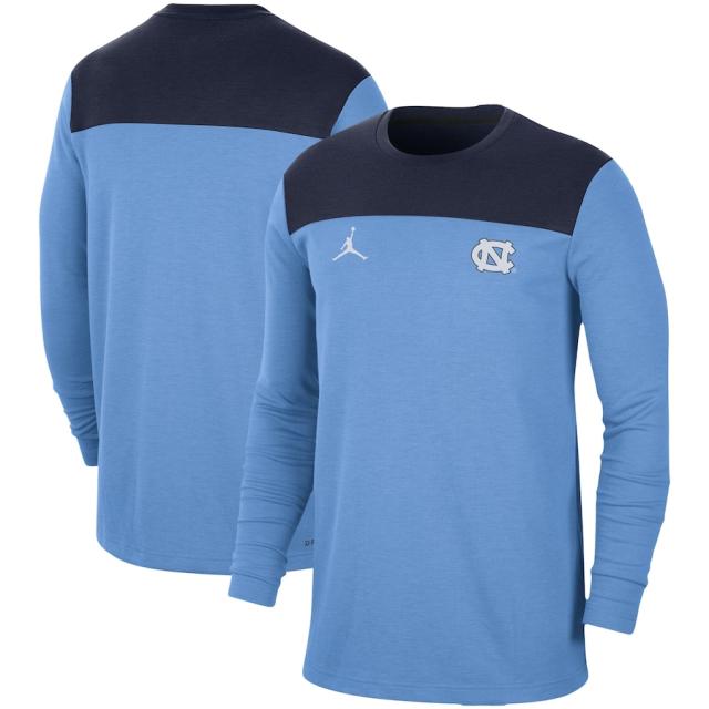 ジョーダン メンズ Tシャツ 長袖 ロンT North Carolina Tar Heels Jordan Brand Player Performance Long Sleeve T-Shirt - Carolina Blue