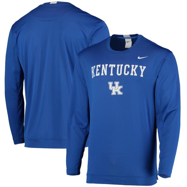 ナイキ メンズ Tシャツ ロンT 長袖 Kentucky Wildcats Nike 2021-22 Basketball Team Spotlight Performance Long Sleeve Top - 