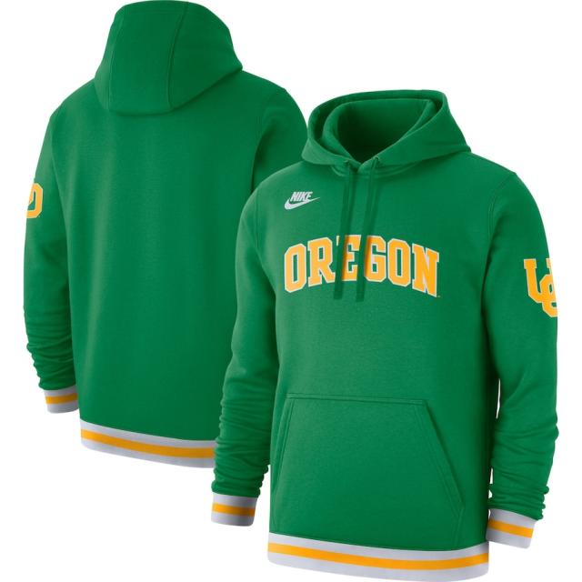 ナイキ メンズ パーカー Oregon Ducks Nike Retro Pullover Hoodie - Green