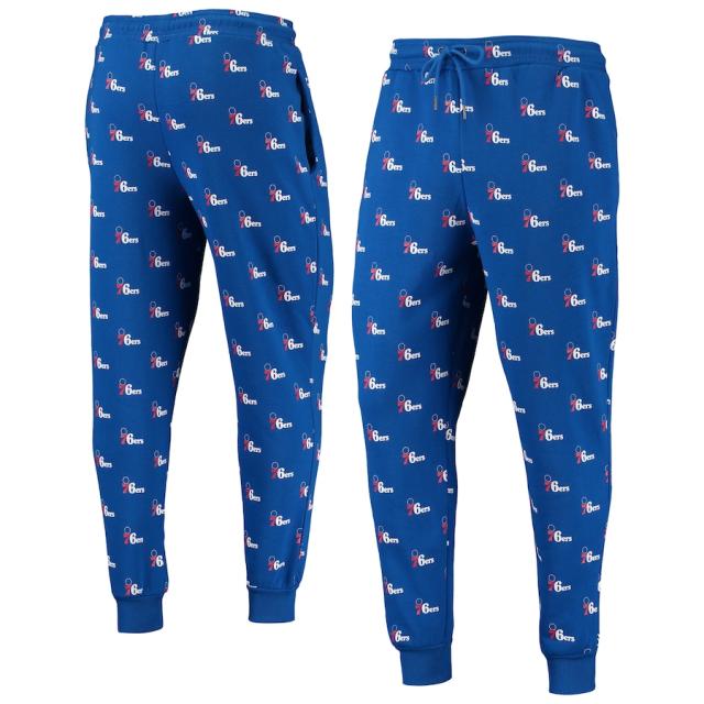 ワイルドコレクティブ メンズ スウェットパンツ ジョガーパンツ Philadelphia 76ers The Wild Collective Allover Logo Jogger Pants - 