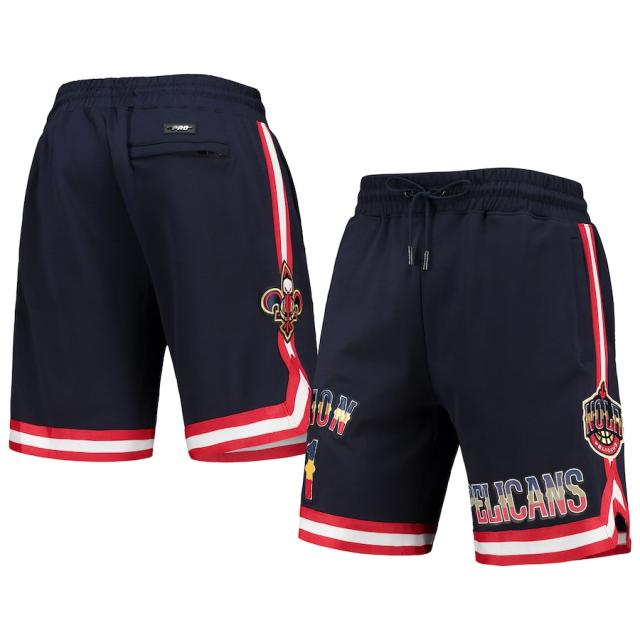 プロスタンダード メンズ バスパン ハーフパンツ ペリカンズ Zion Williamson New Orleans Pelicans Pro Standard Team Logo Player Shorts - Navy