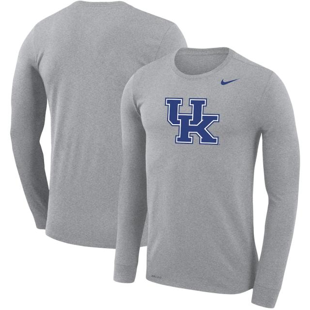 ナイキ メンズ Tシャツ ロンT 長袖 Kentucky Wildcats Nike School Logo Legend Performance Long Sleeve T-Shirt - Heathered Gray