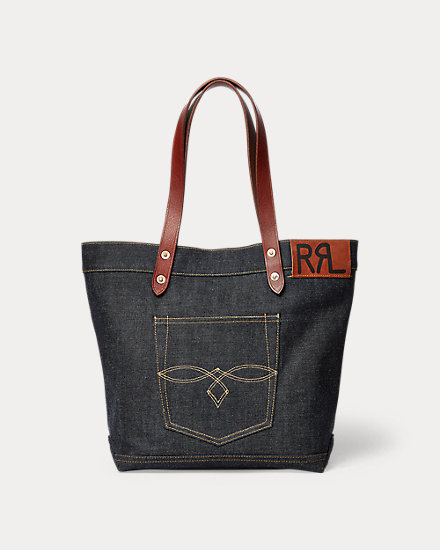 ダブルアールエル ラルフローレン レディース rrl バッグ 鞄 トートバッグ デニム RRL Ralph Lauren Denim Tote Bag