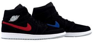 ジョーダン メンズ スニーカー Jordan AJ 1 Mid レトロ ミドルカット Black/Varsity Red/Varsity /White