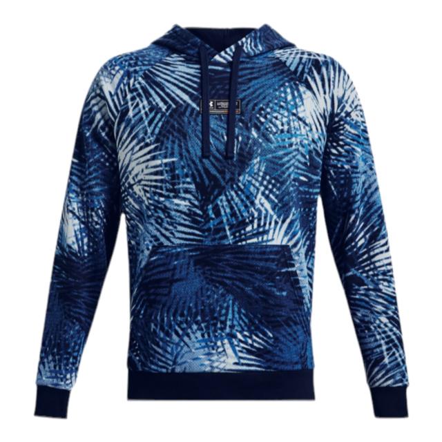 アンダーアーマー メンズ パーカー Under Armour Rival Fleece Sport Palm P/O Hoodie - Blue/White