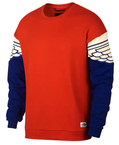 ジョーダン メンズ Jordan Wings Classic Crew スウェットシャツ トレーナー Team Orange/Deep  Blue/Crimson Tint