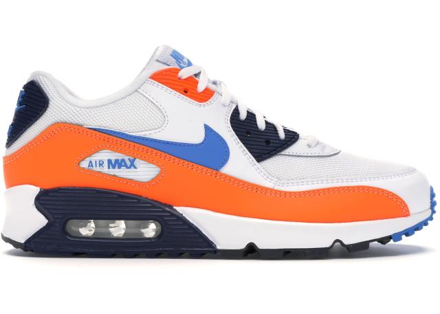 ナイキ メンズ Nike Air Max 90 スニーカー WHITE/PHOTO BLUE-TOTAL ORANGE-MIDNIGHT NAVY-DARK GREY エアマックス９０