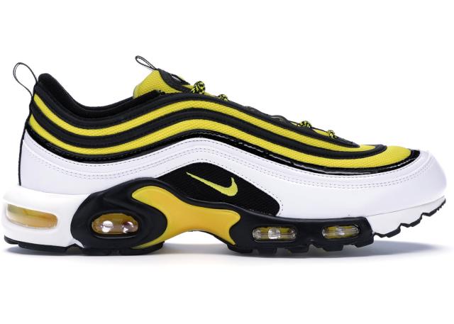 ナイキ メンズ エアマックス プラス ９７ Air Max Plus 97 Frequency Pack スニーカー WHITE/TOUR YELLOW-BLACK