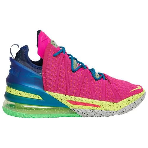 ナイキ メンズ バッシュ Nike LeBron 18 - Pink Prime/Multi/Blue