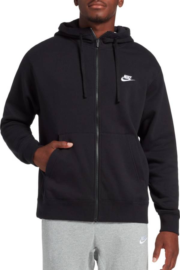 ナイキ メンズ Nike Men's Sportswear Club Fleece Hoodie パーカー BLACK/BLACK/WHITE フーディー フルジップ