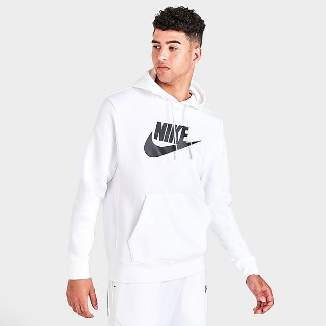 ナイキ メンズ パーカー Men's Nike Sportswear Club Fleece Hoodie - White/White/Black