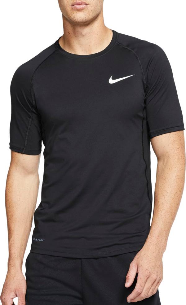 ナイキ メンズ Nike Men's Pro Slim T-Shirt 半袖 BLACK/WHITE