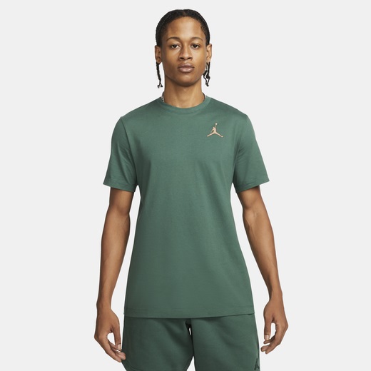 ジョーダン メンズ Tシャツ 半袖 Jordan Jumpman Embroidered T-Shirt - Noble Green/Brown