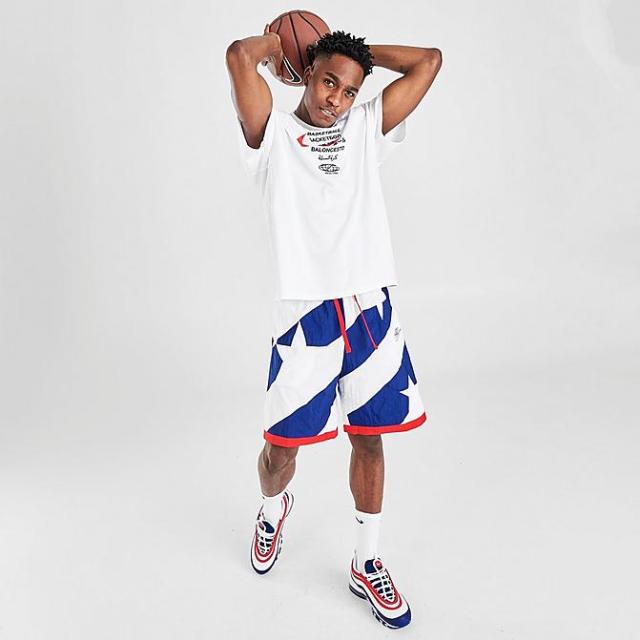 ナイキ メンズ ハーフパンツ Nike Dri-Fit Throwback Stars & Stripes Shorts ショートパンツ Blue Void/University Red