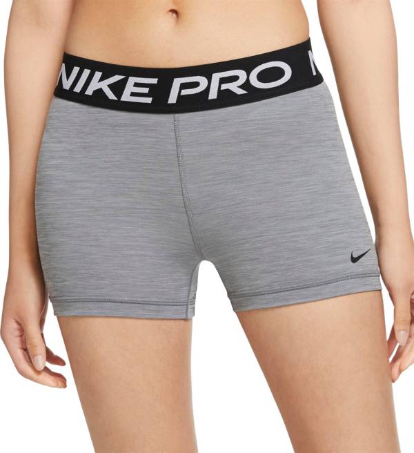 ナイキ レディース ショーツ Nike Women's Pro 3” Shorts フィットネス トレーニングウェア SMOKE GREY