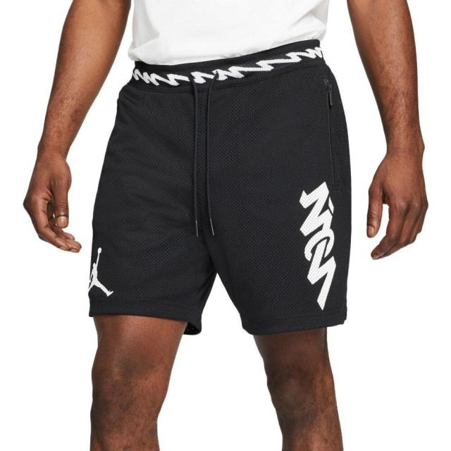 ジョーダン メンズ ショーツ Jordan Zion Dri-Fit Mesh Short - Black/White
