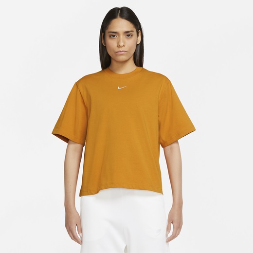 ナイキ レディース Tシャツ 半袖 Nike NSW Boxy T-Shirt - Beige/White おしゃれ ブランド ウィメンズ