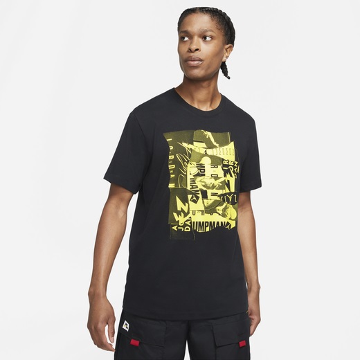 ジョーダン メンズ Tシャツ 半袖 Jordan Jumpman Flight T-Shirt - Black/Tour Yellow