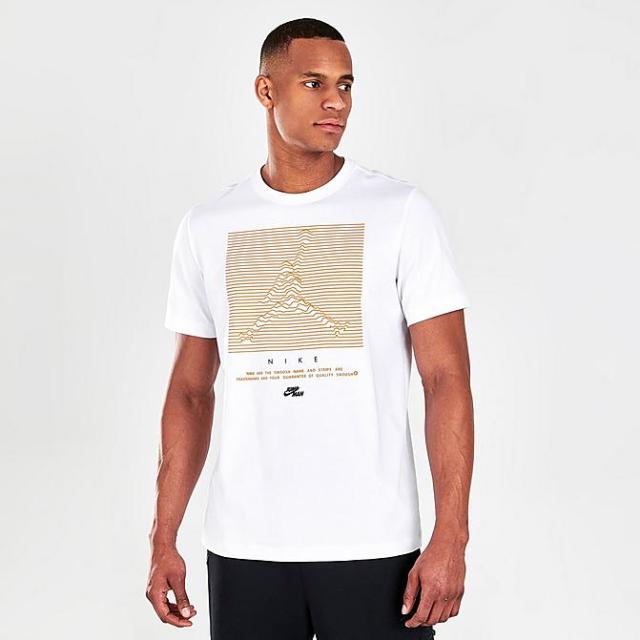 ジョーダン メンズ Tシャツ 半袖 Jordan Jumpman Altitude Graphic Print Short-Sleeve T-Shirt - White/Light Curry