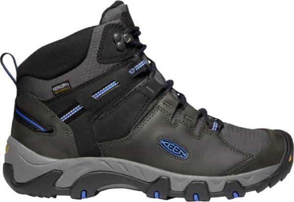 キーン メンズ ハイキングブーツ KEEN Men's Steens Mid Waterproof Hiking Boots - Magnet/Sky