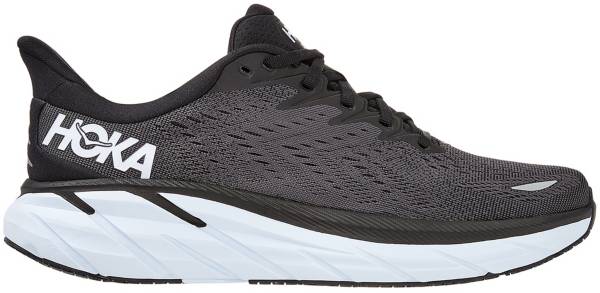 ホカオネオネ メンズ ランニングシューズ HOKA ONE ONE Men's Clifton 8 Running Shoes - Black/White
