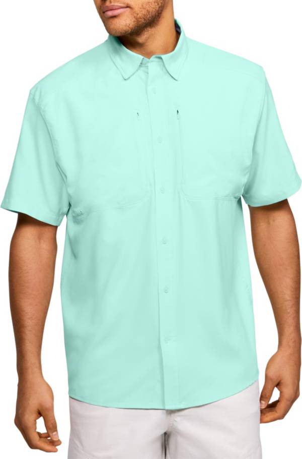 アンダーアーマー メンズ Tシャツ Under Armour Men's Tide Chaser 2.0 Fishing Short Sleeve Shirt - AQUA FLOAT
