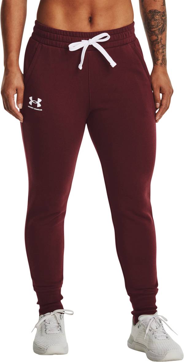 アンダーアーマー レディース ジョガーパンツ Under Armour Women's Rival Fleece Jogger Pants - Chestnut Red