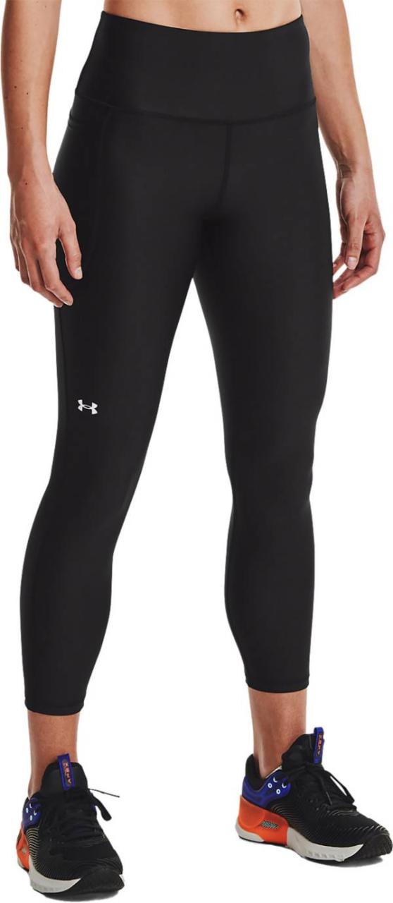 アンダーアーマー レディース レギンス Under Armour Women's HeatGear High Rise No-Slip Waistband 7/8 Leggings - Black/White