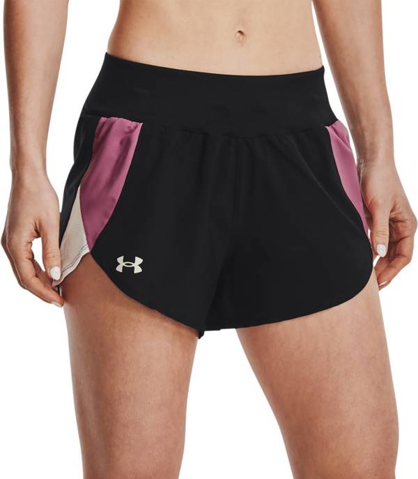 アンダーアーマー レディース トレーニング ショーツ Under Armour Women's Fly By Elite High-Rise Shorts - Black/Pink