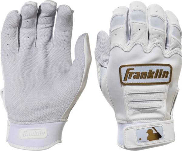 フランクリン メンズ バッティンググローブ Franklin Adult CFX Pro Batting Gloves - White/Gold
