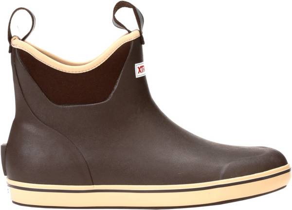 エクストラタフ メンズ レインブーツ XTRATUF Men's 6'' Ankle Waterproof Deck Boots - Brown