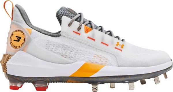 アンダーアーマー メンズ 野球 スパイク Under Armour Men's Harper 6 PE l Baseball Cleats - White/Orange