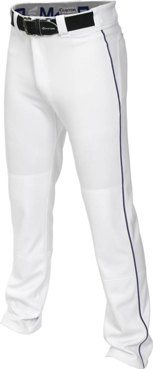 イーストン メンズ 野球 パンツ Easton Men's Mako 2 Piped Baseball Pants - White/Navy