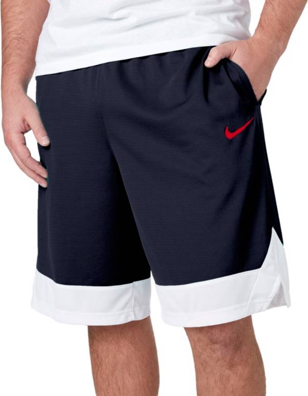 ナイキ メンズ バスケットボール ショートパンツ Nike Men's Dry Icon Basketball Shorts - Navy/White/Red