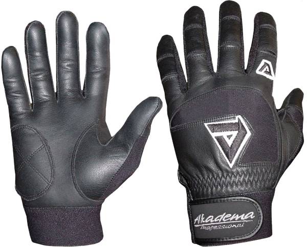 アカデマ キッズ バッティンググローブ Akadema Youth BTG 325 Batting Gloves - Black/Black