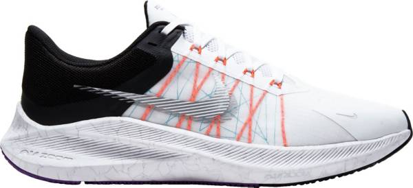 ナイキ メンズ ランニングシューズ Nike Men's Winflo 8 Running Shoes - White/Silver