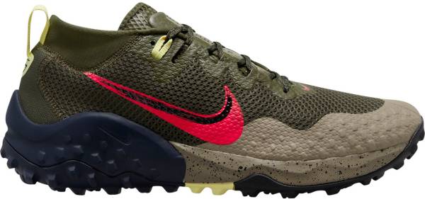 ナイキ メンズ ランニングシューズ Nike Men's Wildhorse 7 Trail Running Shoes - Khaki/Red